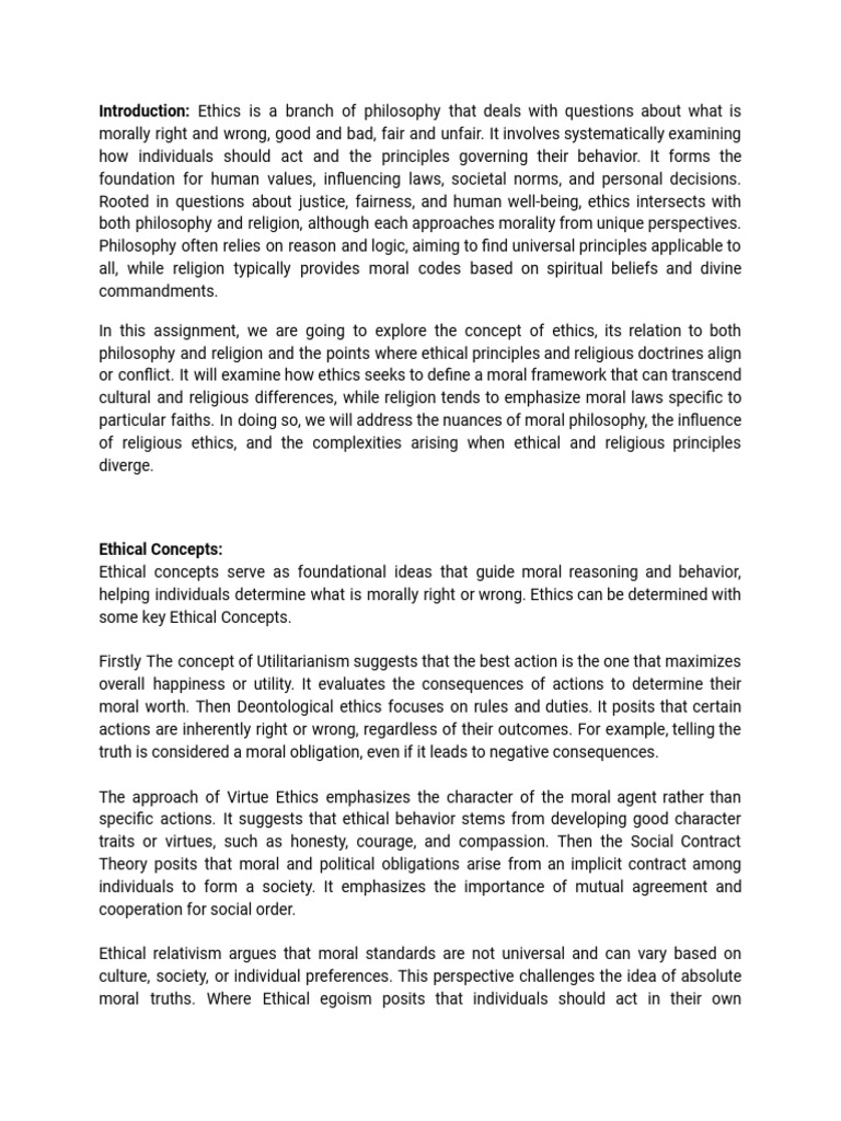 Ethics Pdf Morality Justice