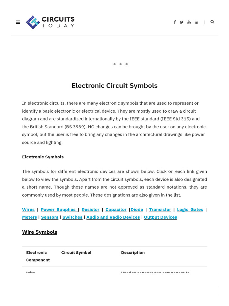 Schematic Diagram Symbols | PDF | Field Effect Transistor | Mosfet