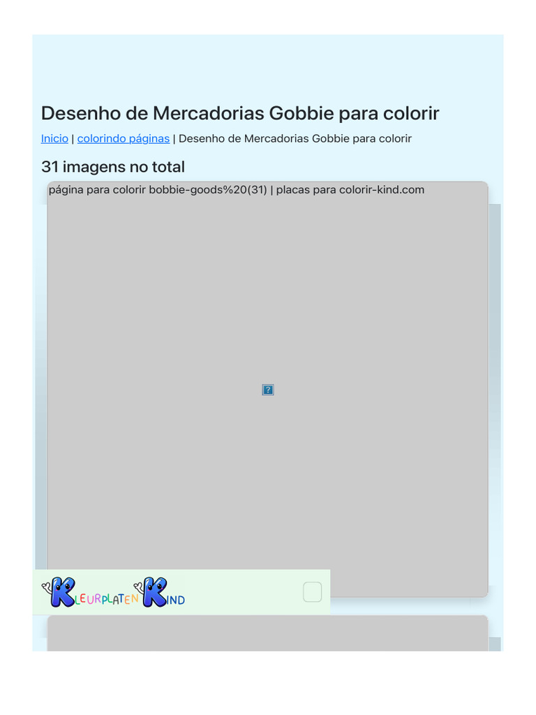 Desenho de Produtos Gobbie para Colorir - Desenhos para Colorir Criança ...