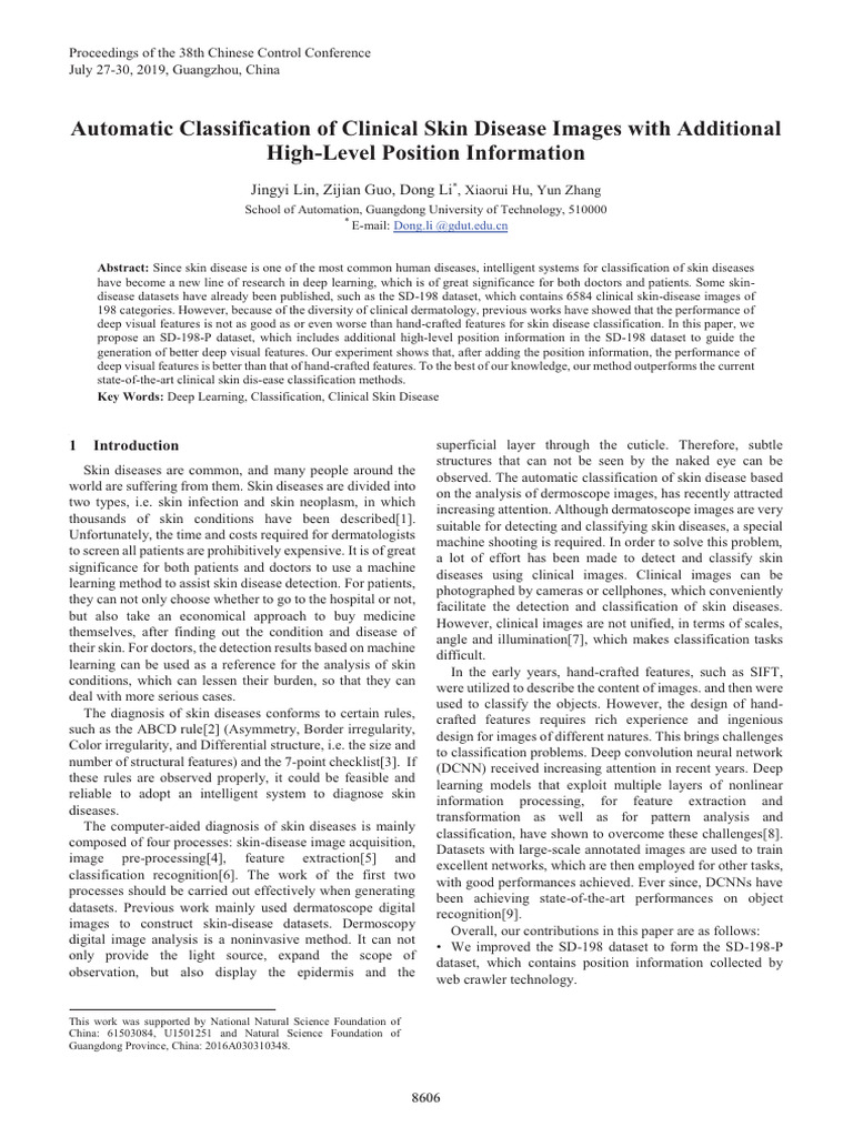 Automatic Classification of Clinical Skin Disease Images With ...