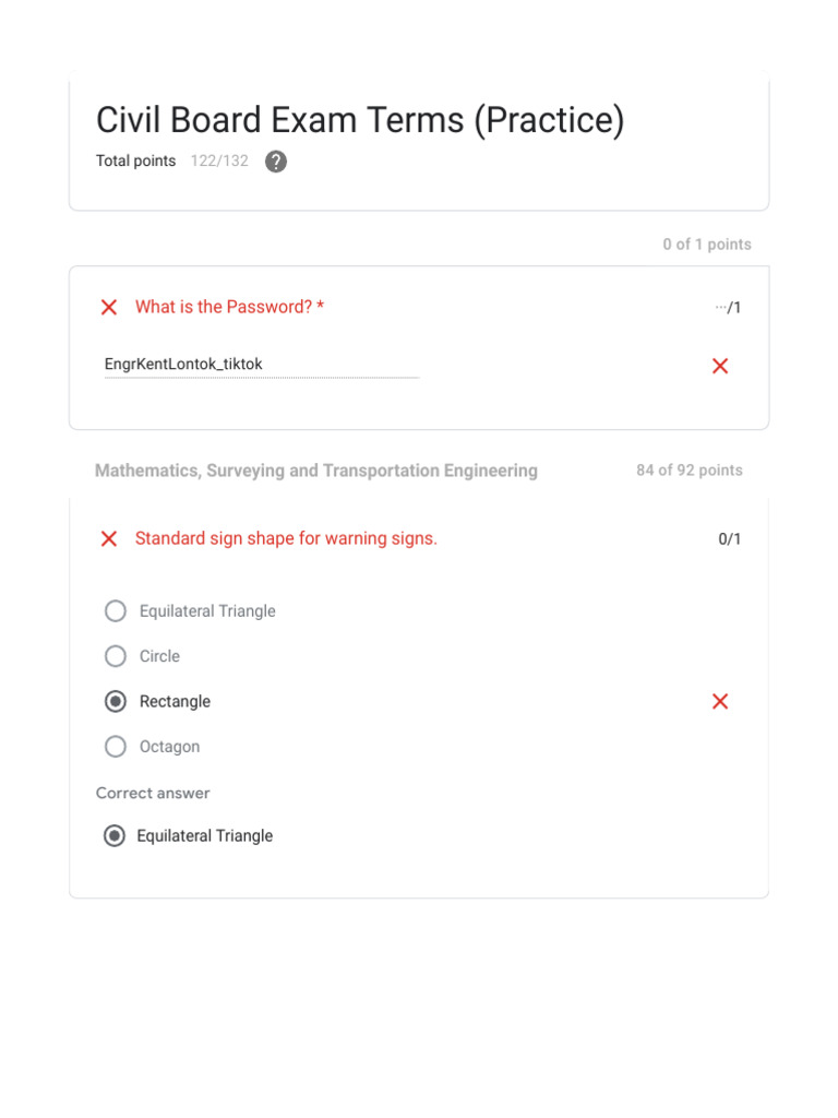Civil Board Exam Terms Practice | PDF | Deformation (Engineering ...