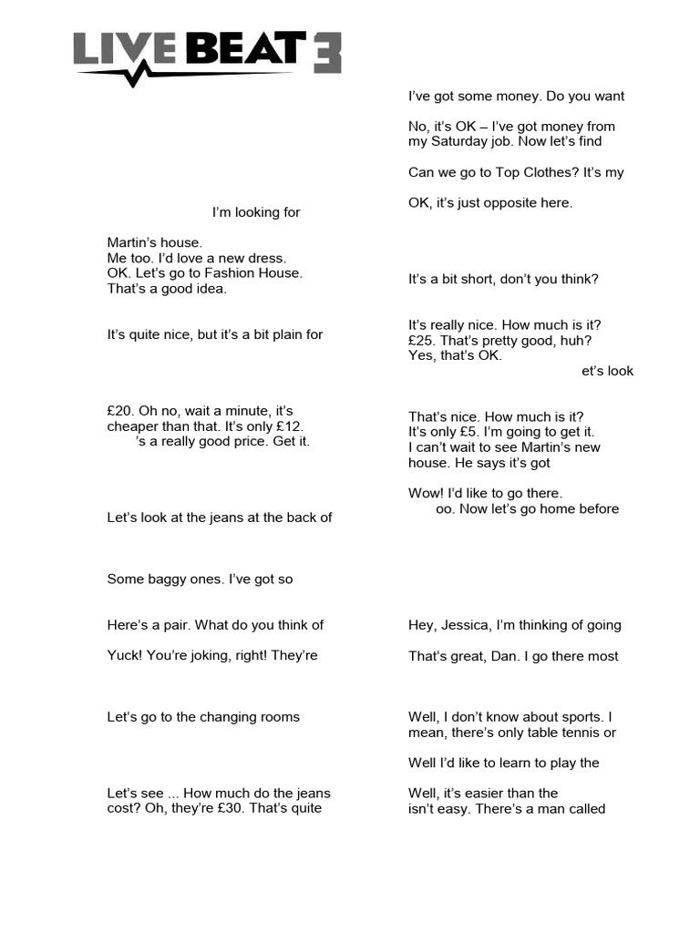 LB3 Skills Tests Audioscript | PDF