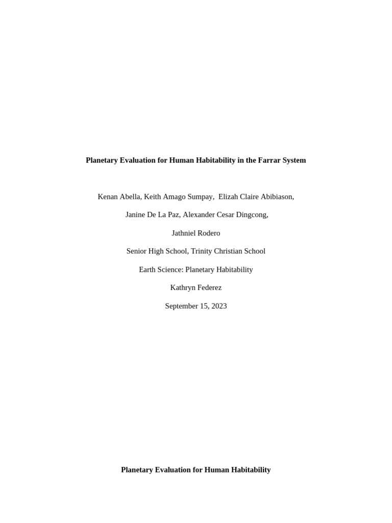 PLANETARY-HABITABILITY | PDF | Atmosphere | Planetary Habitability