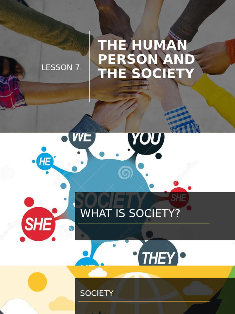 Understanding Society and the Human Person | PDF | Society ...