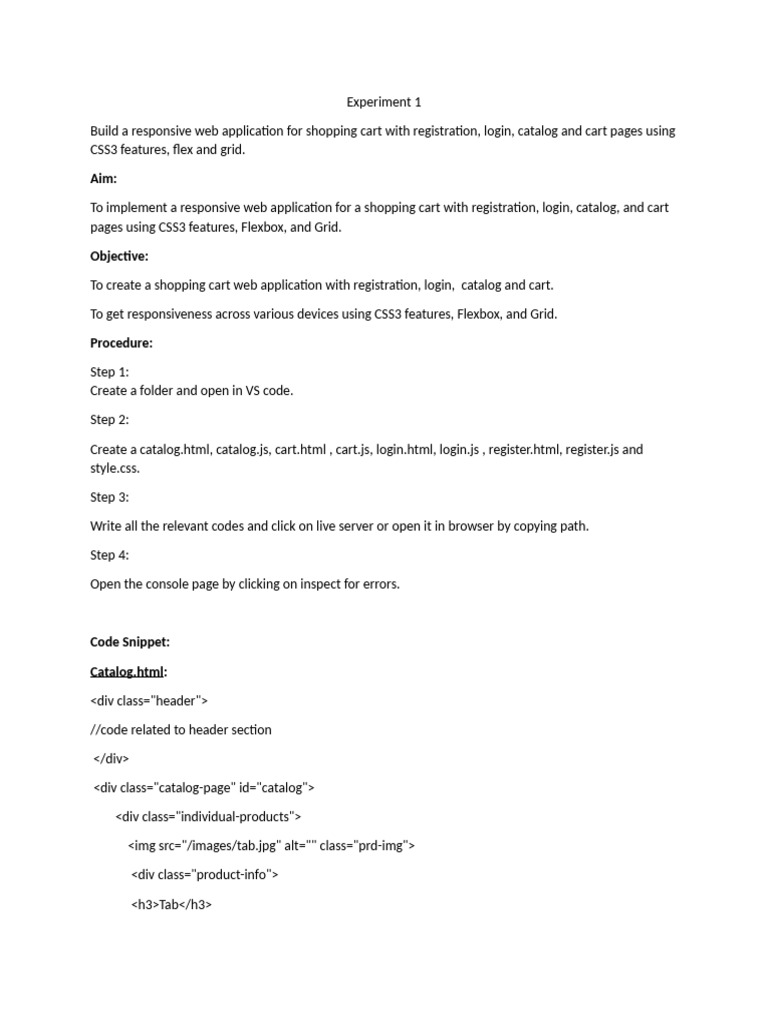 Experiment 1 Record Format | PDF | World Wide Web | Internet & Web