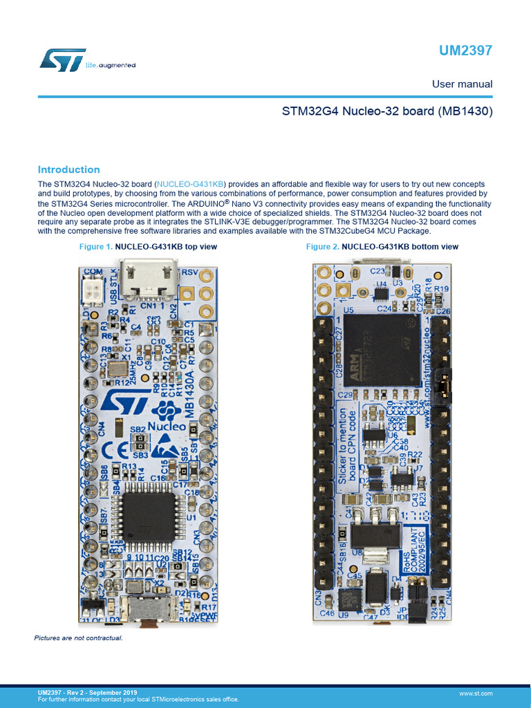 DOCUMENTATION STM32G431dm00493601-stm32g4-nucleo-32-board-mb1430-stmicroelectronics | PDF ...
