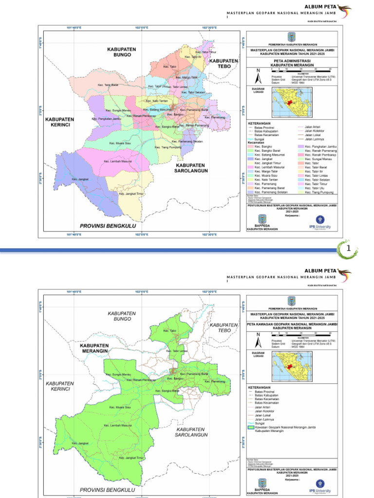 Peta Kawasan Geopark Merangin - Ns | PDF