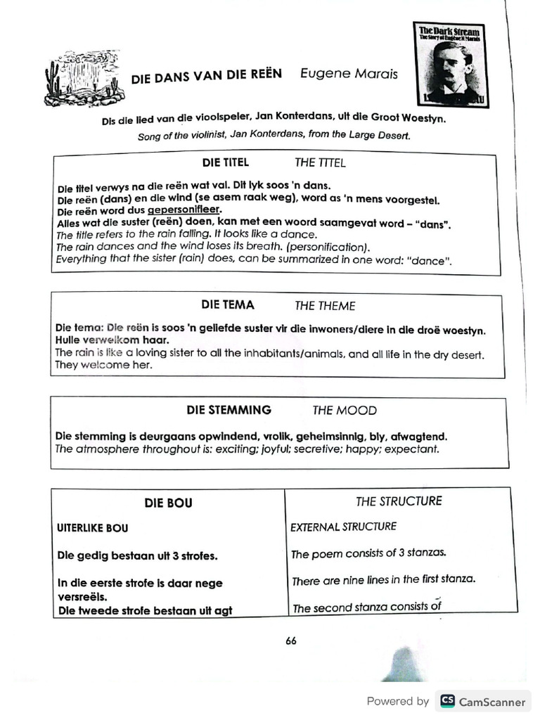 Afrikaans Gedig - Die Dans Van Die Reen | PDF