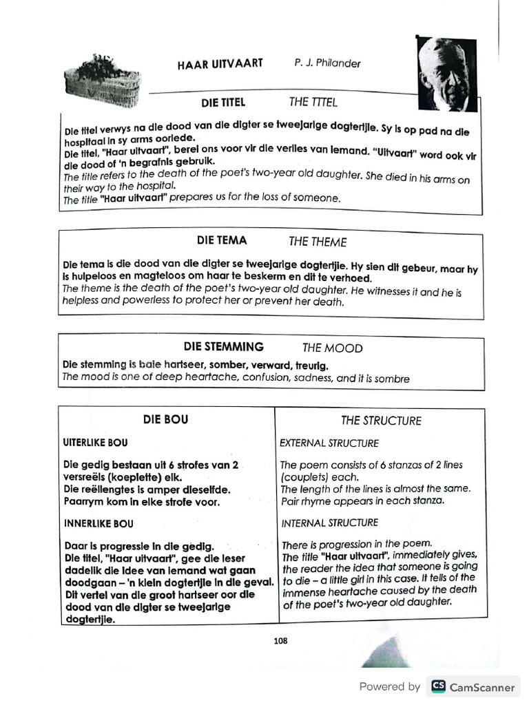 Afrikaans Gedig - Haar Uitvaart | PDF