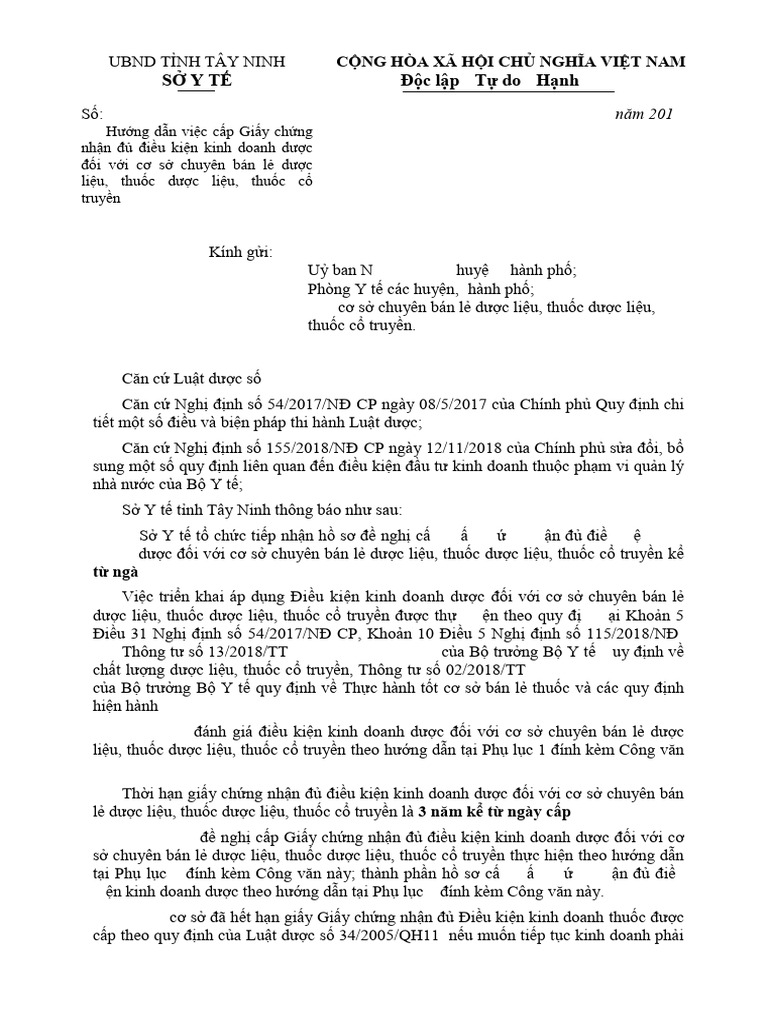 Syt Cap Giay Chung Nhan Thuoc Co Truyen - Signed | PDF