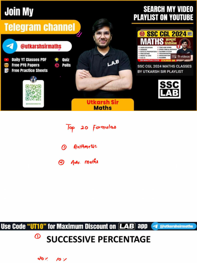 SSC CGL 2025 Important Formulas | PDF