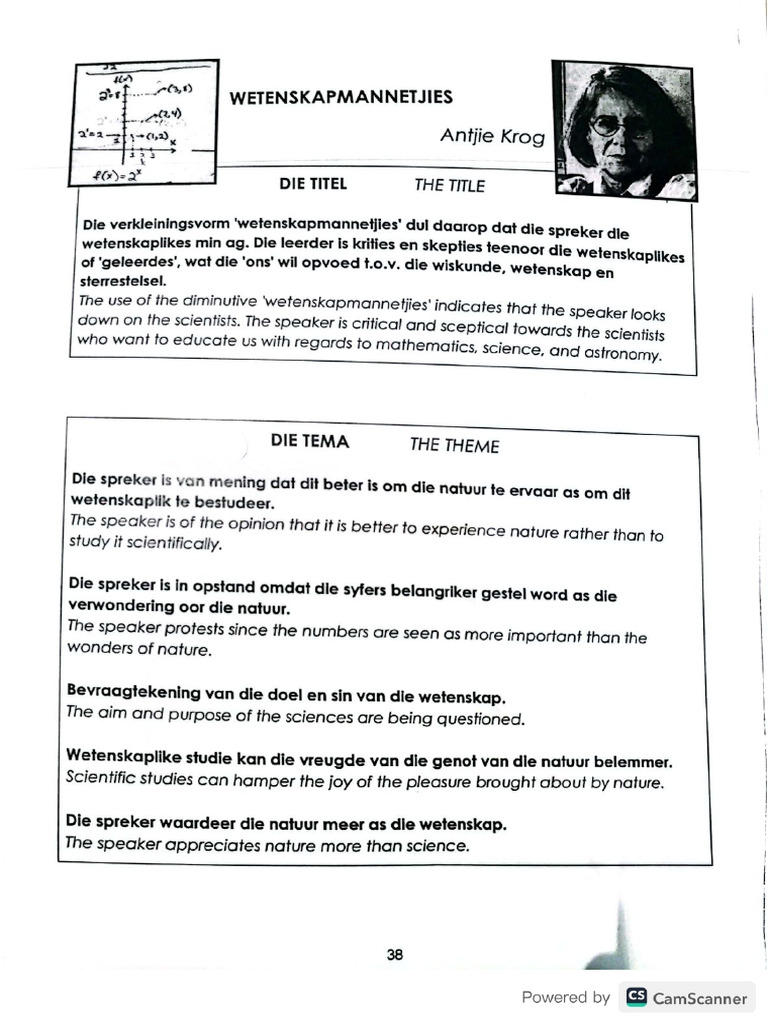 Afrikaans Gedig - Wetenskapmannetjies | PDF