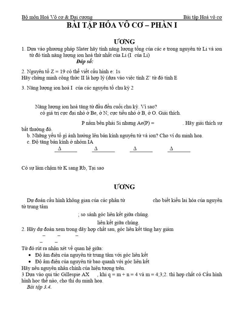 Bai TP Hoa Vo C PHN I | PDF