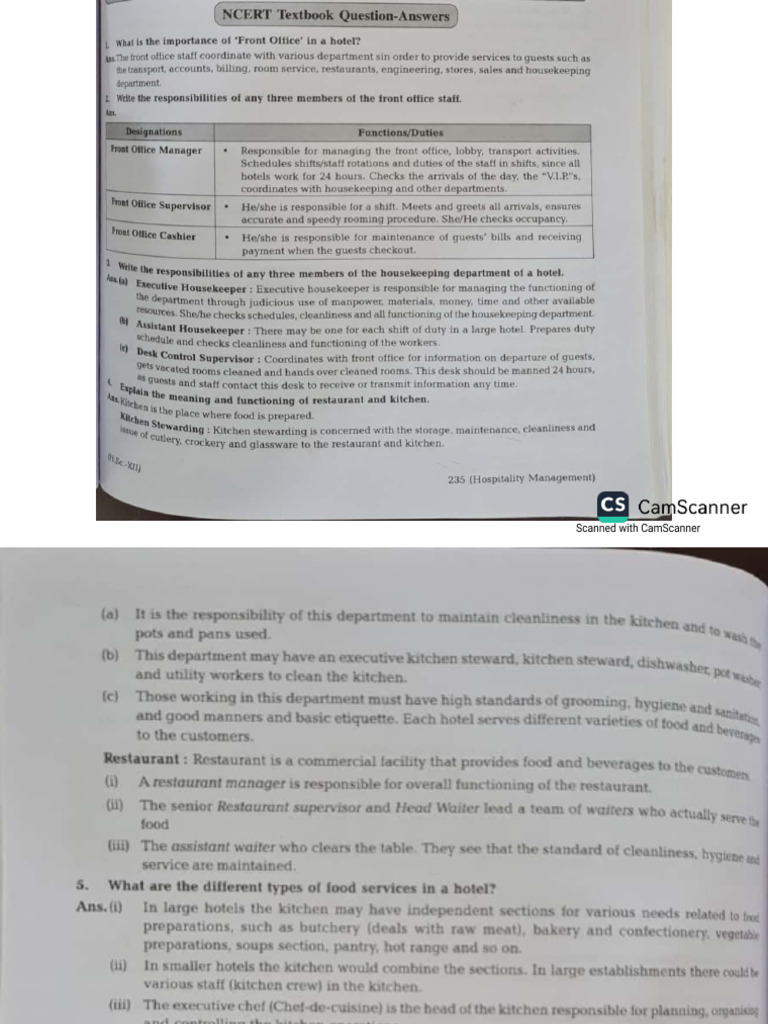 Hospitality Management Notes | PDF