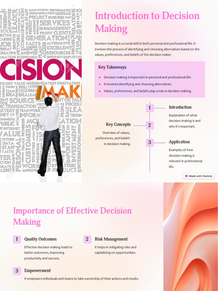 Decision Making | PDF | Decision Making | Evaluation