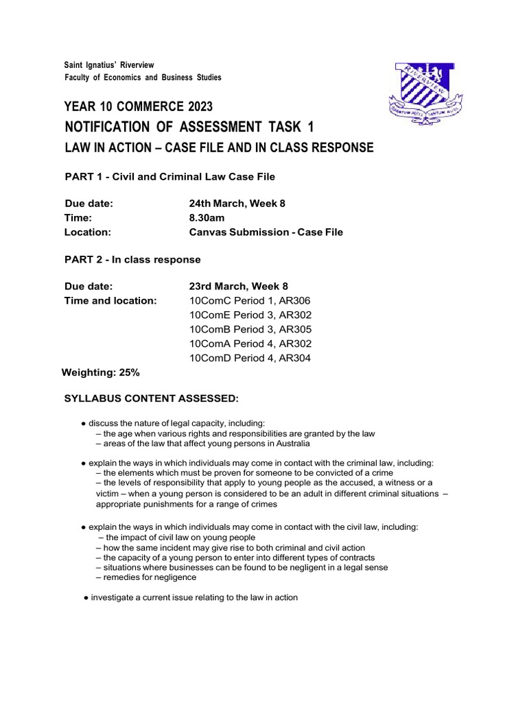 #10 COM TASK 1 2023 Notification | PDF | Judgment (Law) | Justice