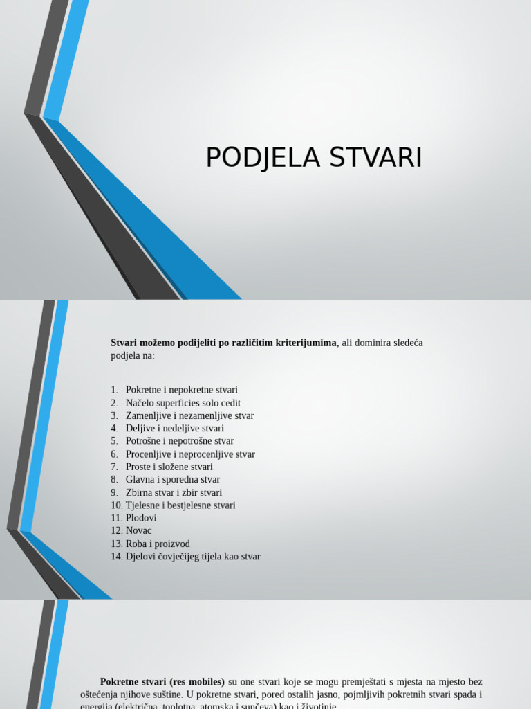 Podjela Stvari | PDF