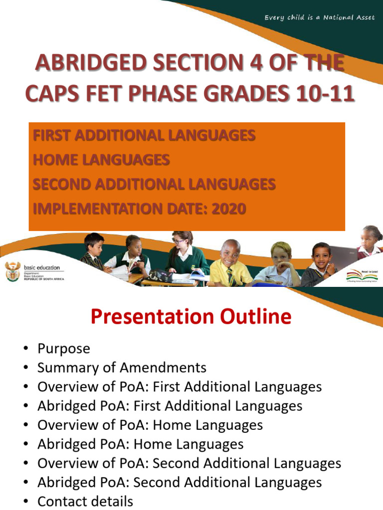 Opsomming Van Wysigings Aan KBV Gr. 10-11 | PDF | Reading Comprehension ...