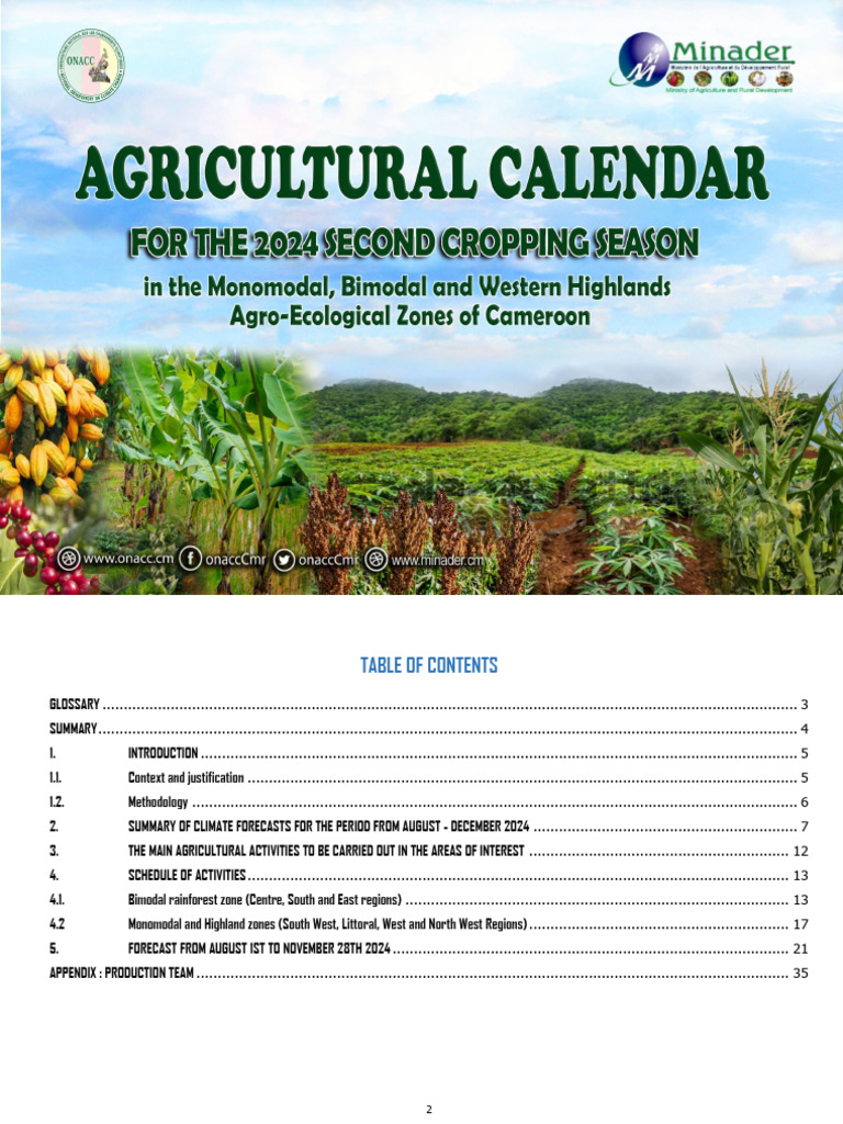 Agricultural Calendar 2024 2nd Cropping Season To Print | PDF | Earth ...