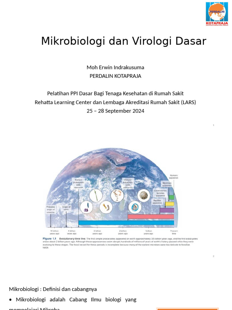 Dasar Mikrobiologi dan Virologi Kesehatan | PDF | Infection | Pathogen