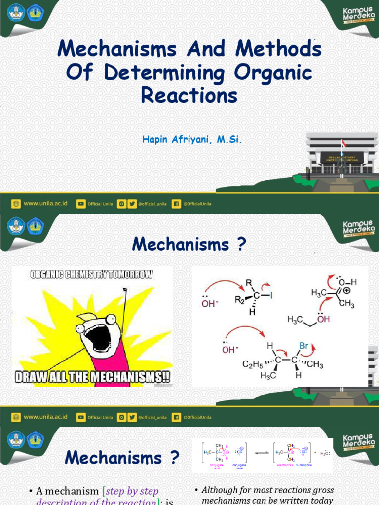 Mechanisms and Methods of Determining Organic Reactions | PDF | Self ...