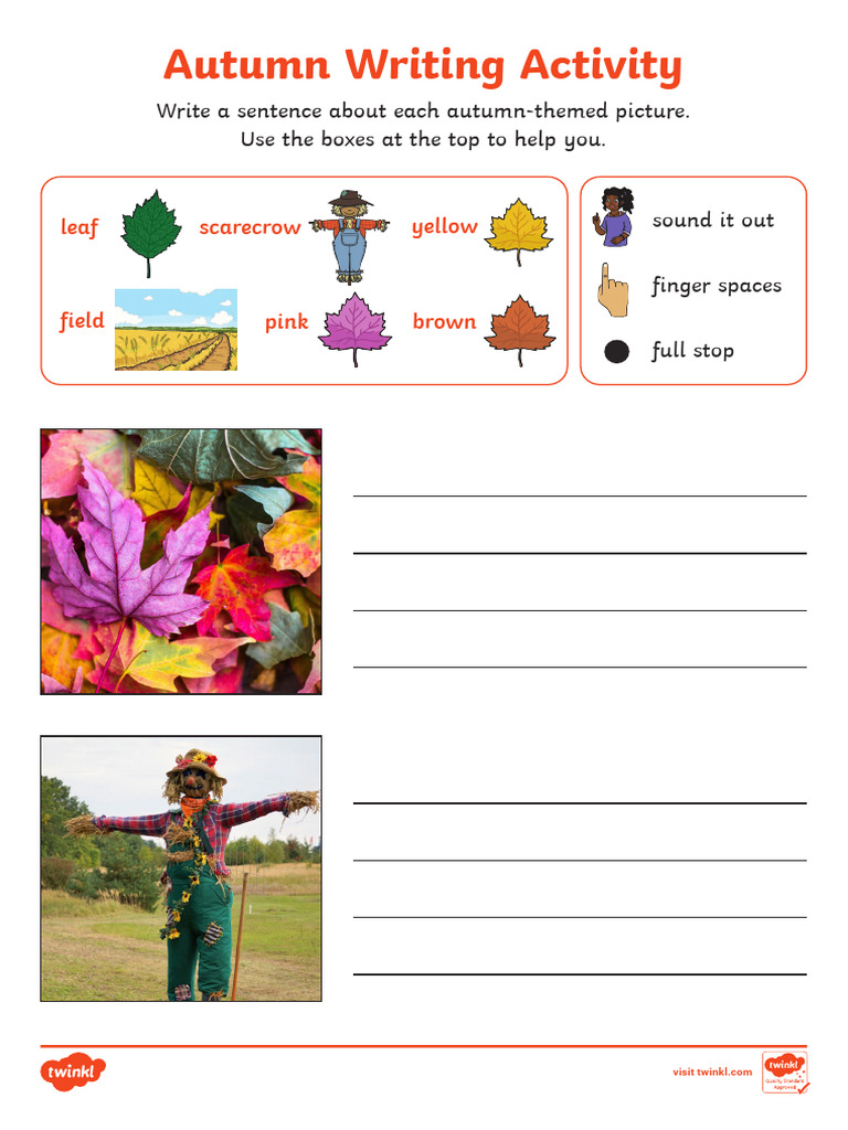 Autumn Themed Early Writing Activities - Ver - 3 | PDF | General Fiction