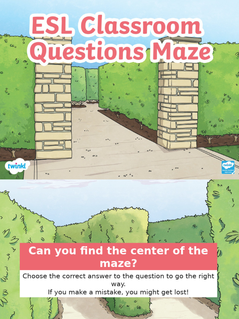 Esl Classroom Questions Maze | PDF | Language Arts & Discipline | Self ...
