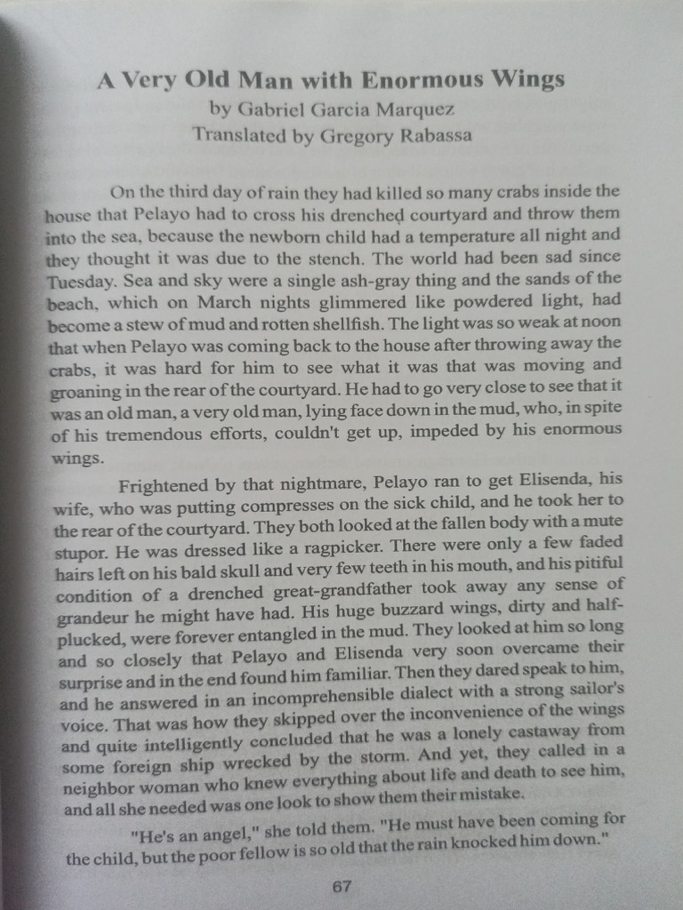 A Very Old Man With Ginormous Wings | PDF