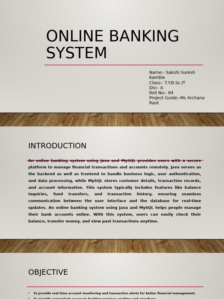 Online Banking System | PDF | Online Banking | Banks & Banking