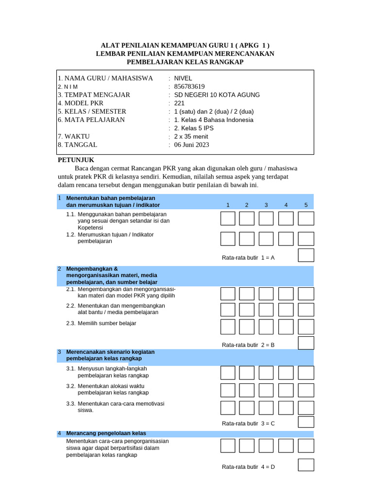 APKG Dan LBR PENILAIAN PRAKTIK | PDF | Karier & Perkembangan | Komputer