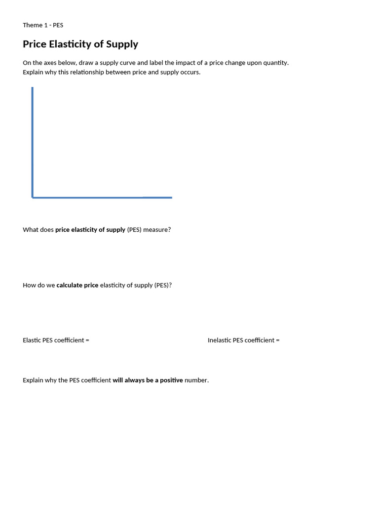 14. Pes Worksheet | PDF | Price Elasticity Of Demand | Elasticity ...