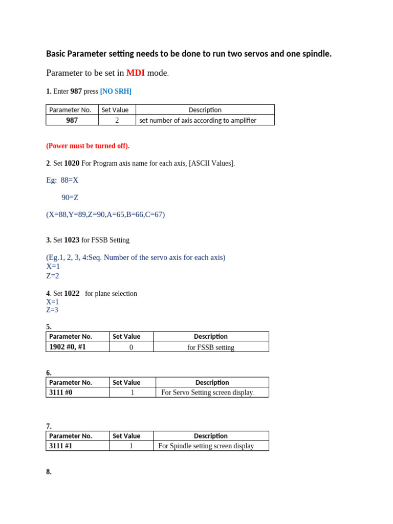 1.basic Parameter Setting Needs To Be Done To Run Two Servo and One ...