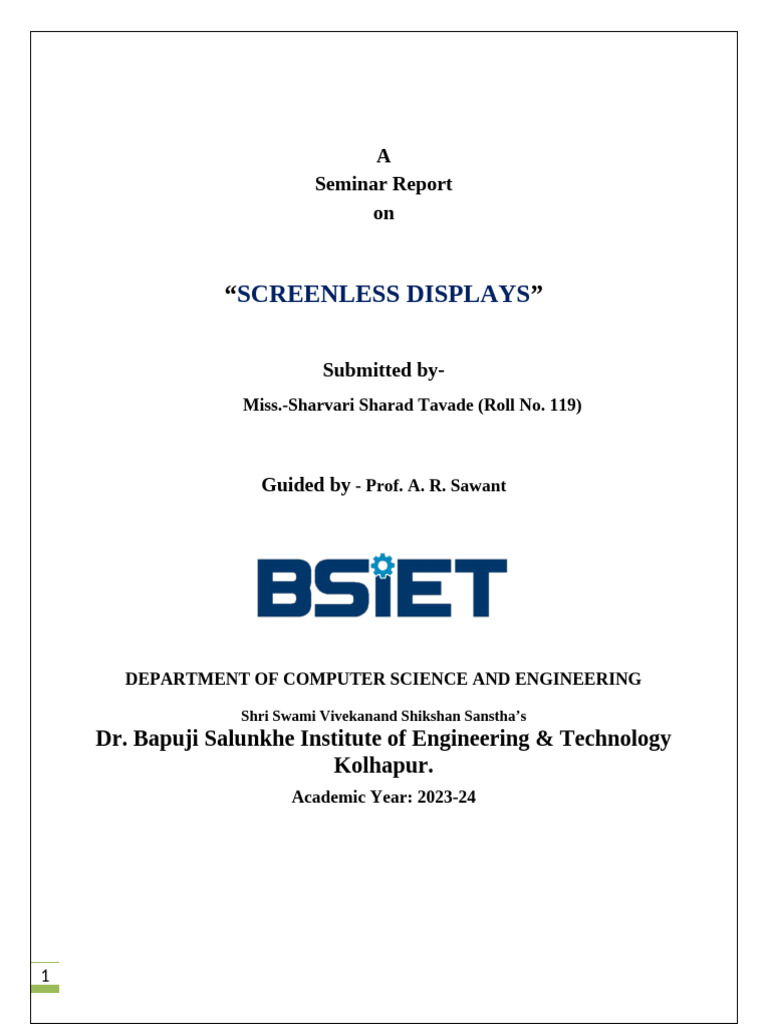 Screenless Display 2 | PDF | Holography | Computer File