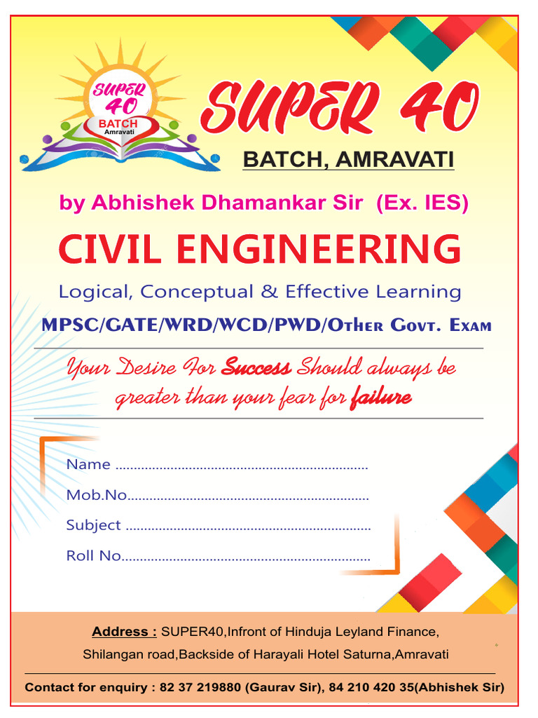 SUPER40 ESTIMATING M20 (18 Marks) | PDF