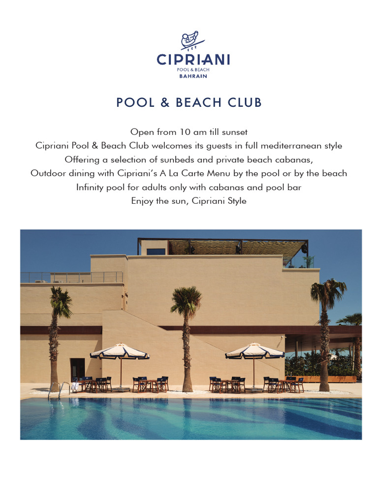 Pool & Beach Form | PDF | Restaurants