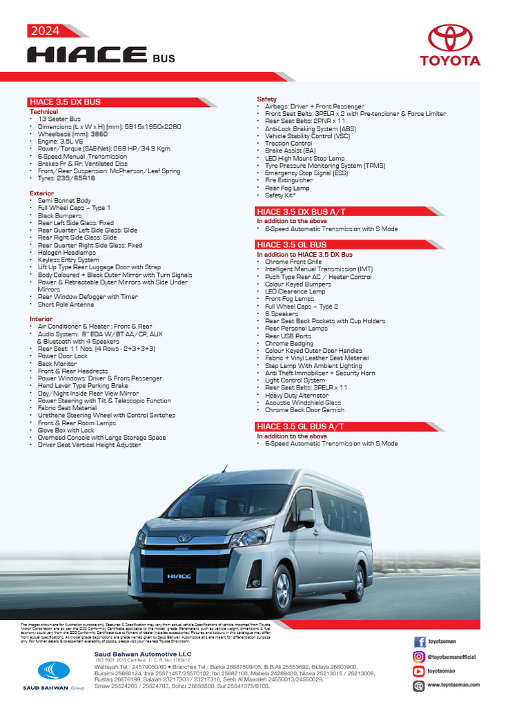 Hiace Bus Toyota Oman | PDF | Anti Lock Braking System | Brake
