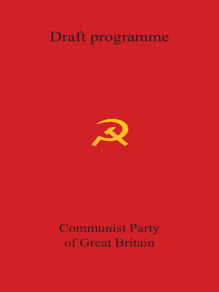 Draft Programme Post Print With Cover August 2023 | PDF | Socialism ...