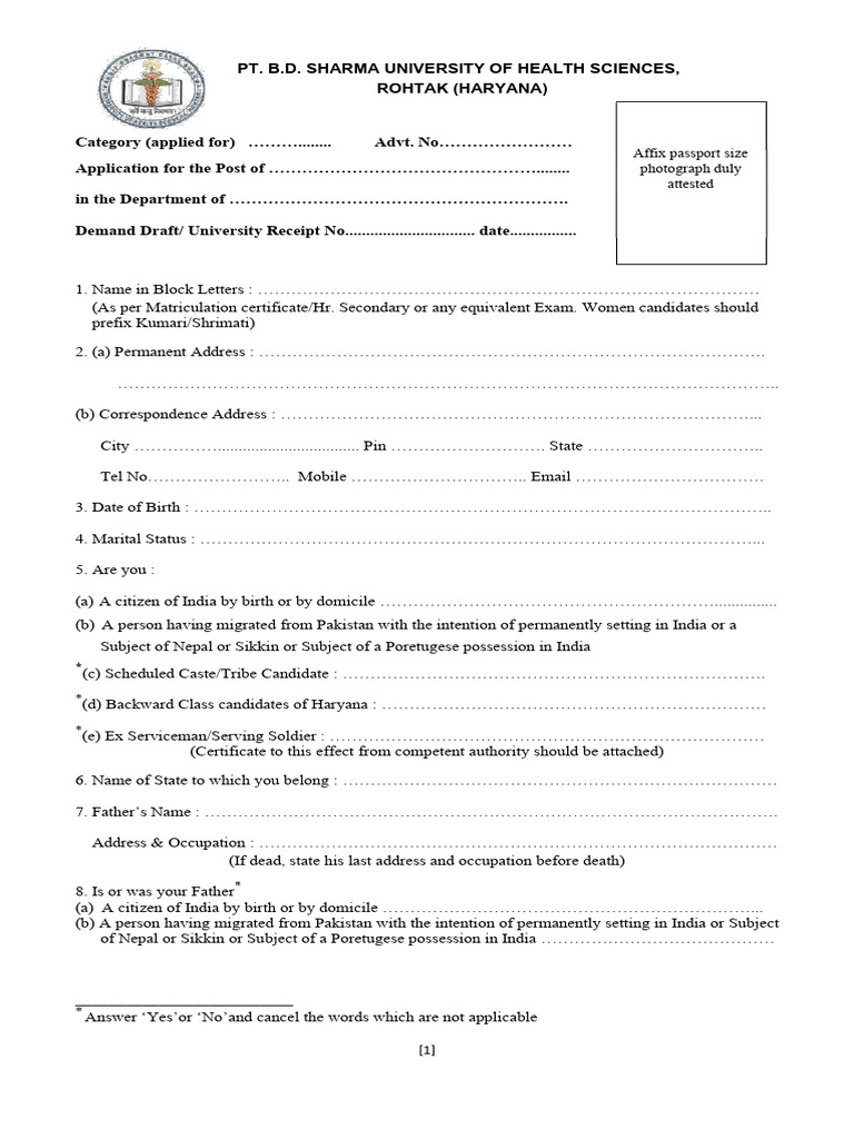 210624Applicationform | PDF | Citation