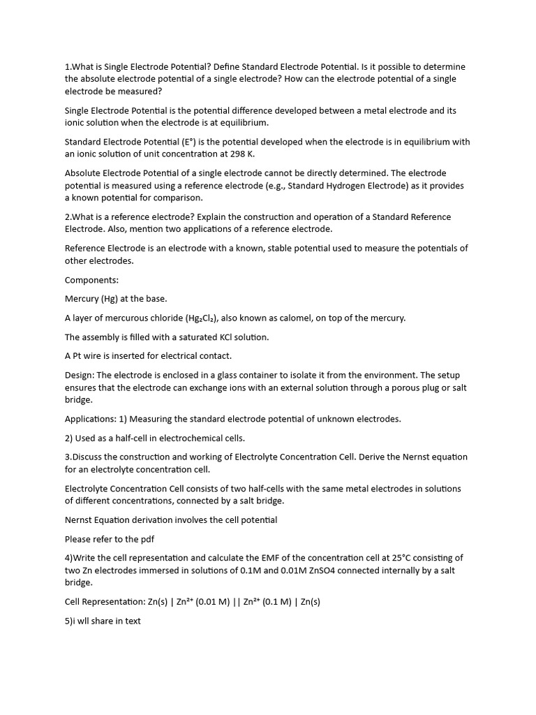 Chemistry Unit Test Notes For Reference | PDF | Corrosion ...