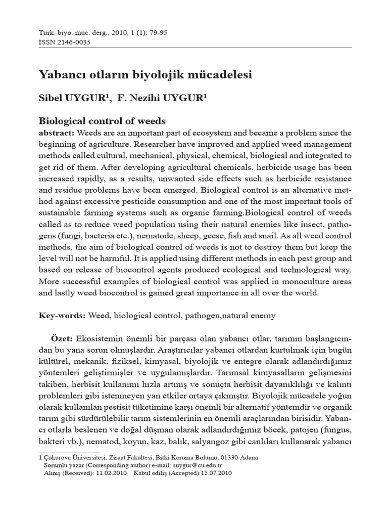 Yabanc - Otlar - N Biyolojik M - Cadelesi (#240185) - 208636 | PDF