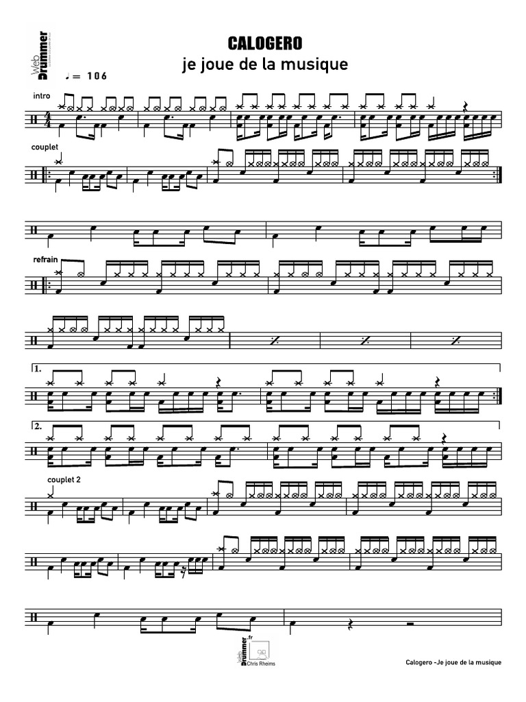 Calogero Je Joue de La Musique | PDF