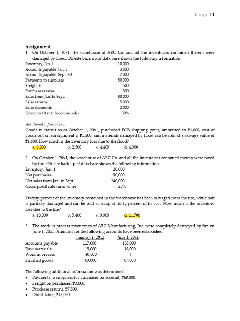 7inventory Estimation | PDF | Inventory | Accounts Payable