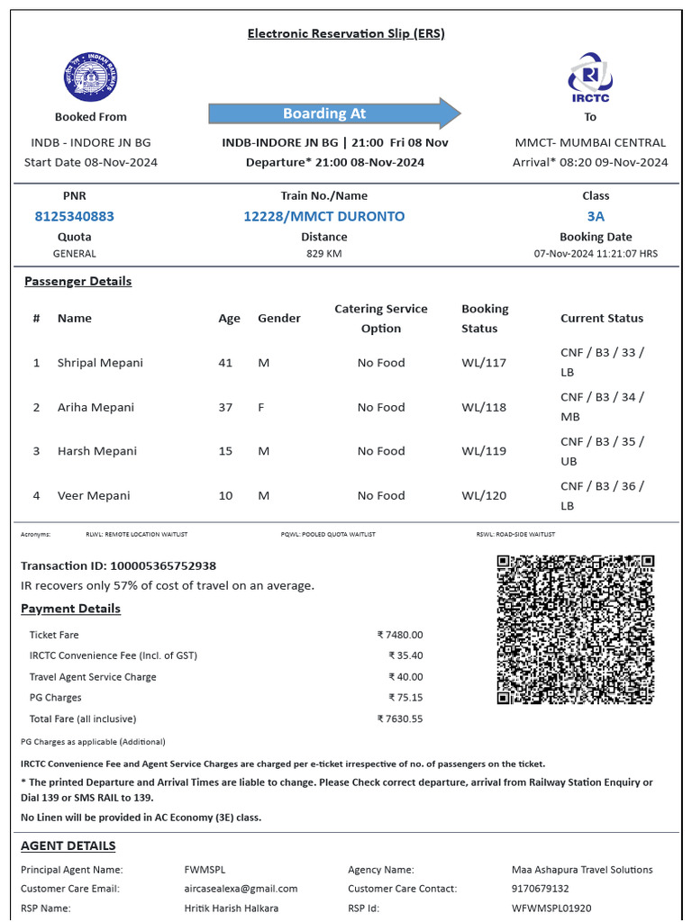 Shripal Mepani - 4 - INDB - MMCT - 8125340883 | PDF | Passenger Rail ...