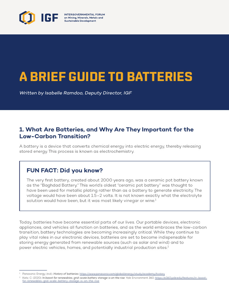 Brief Guide To Batteries | PDF | Lithium Ion Battery | Rechargeable Battery