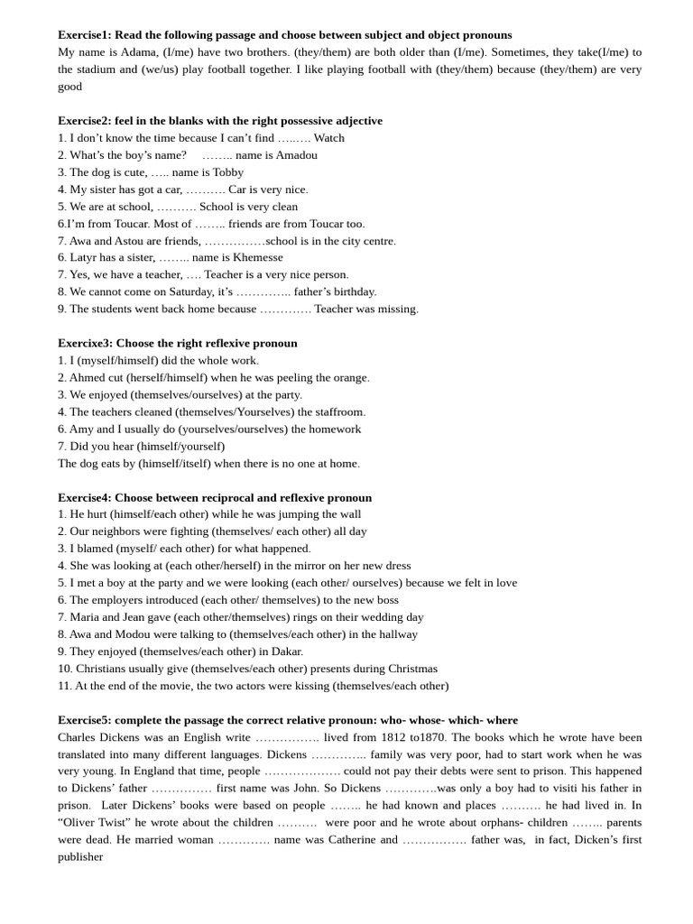 exercises 3e B | PDF | Syntax | Grammar