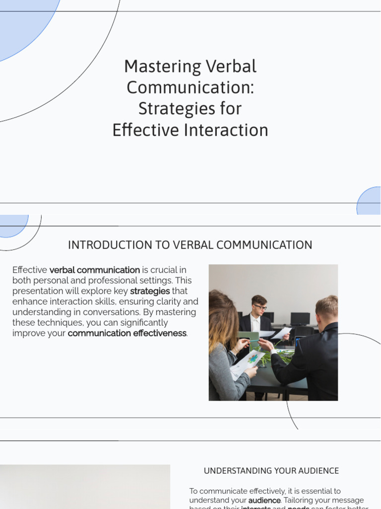 Slidesgo Mastering Verbal Communication Strategies For Effective ...
