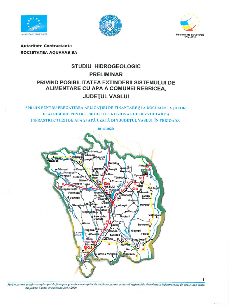 Studiu Hidrogeologic Preliminar | PDF