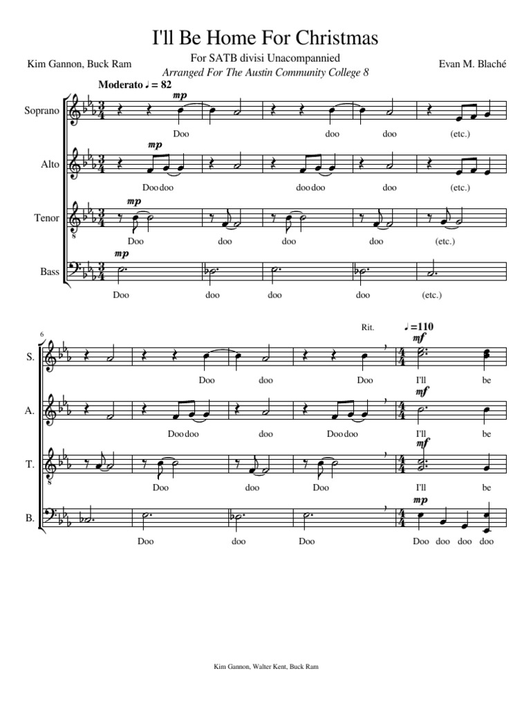 SATB Arrangement of Christmas Classic | PDF | Musical Compositions ...