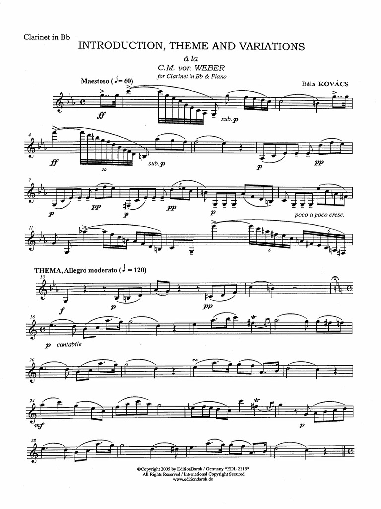 Introducción, Tema y Variaciones A Lo Weber | PDF