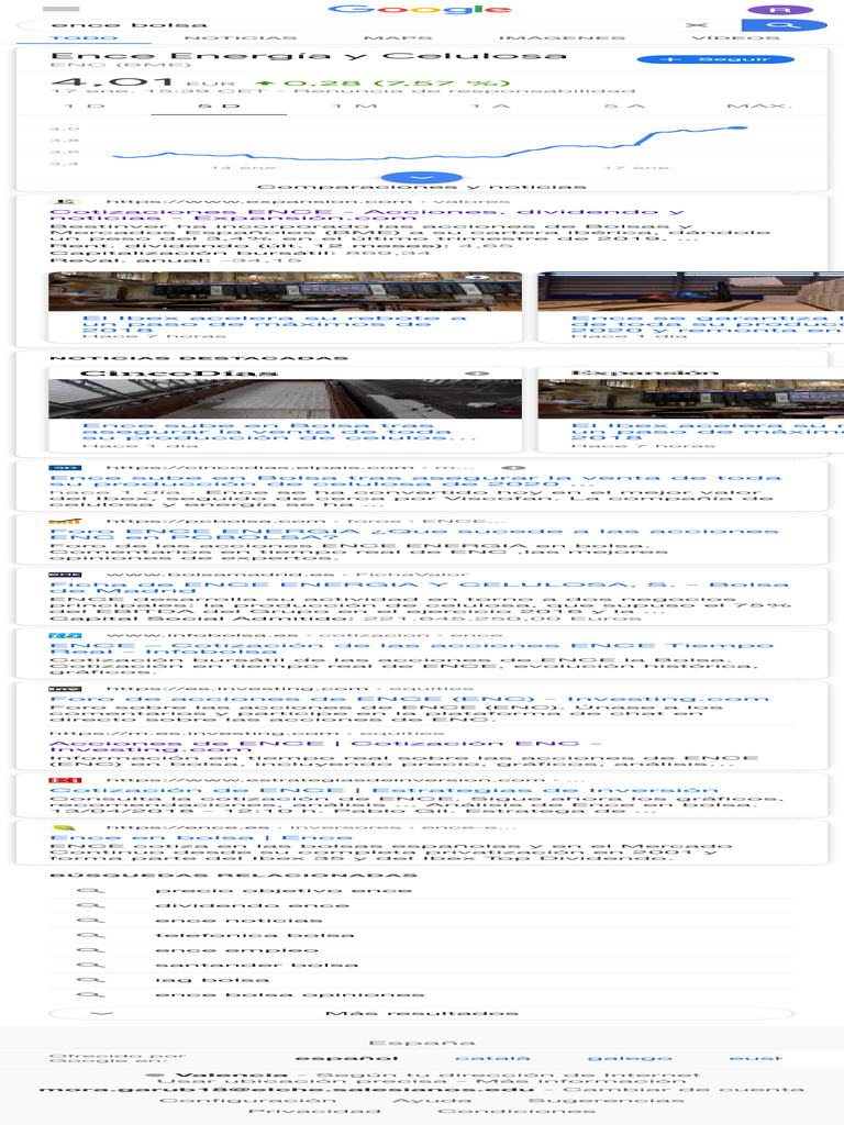 Ence Bolsa - Buscar Con Google | PDF | Bolsa | Compartir (Finanzas)
